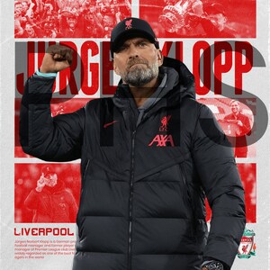 Jurgen Klopp Liverpool, Printable A3 Sport Wall Art, Gift for Boy ...