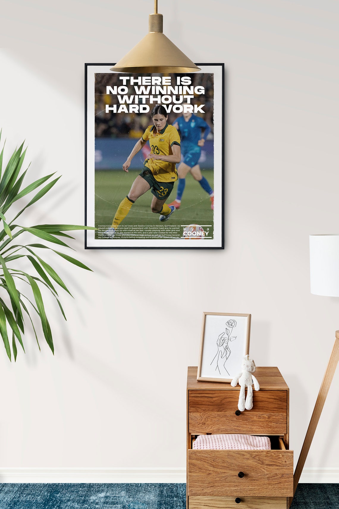 Kyra Cooney, Woman Football, Printable A3 Soccer Wall Art, Gift for Boy ...