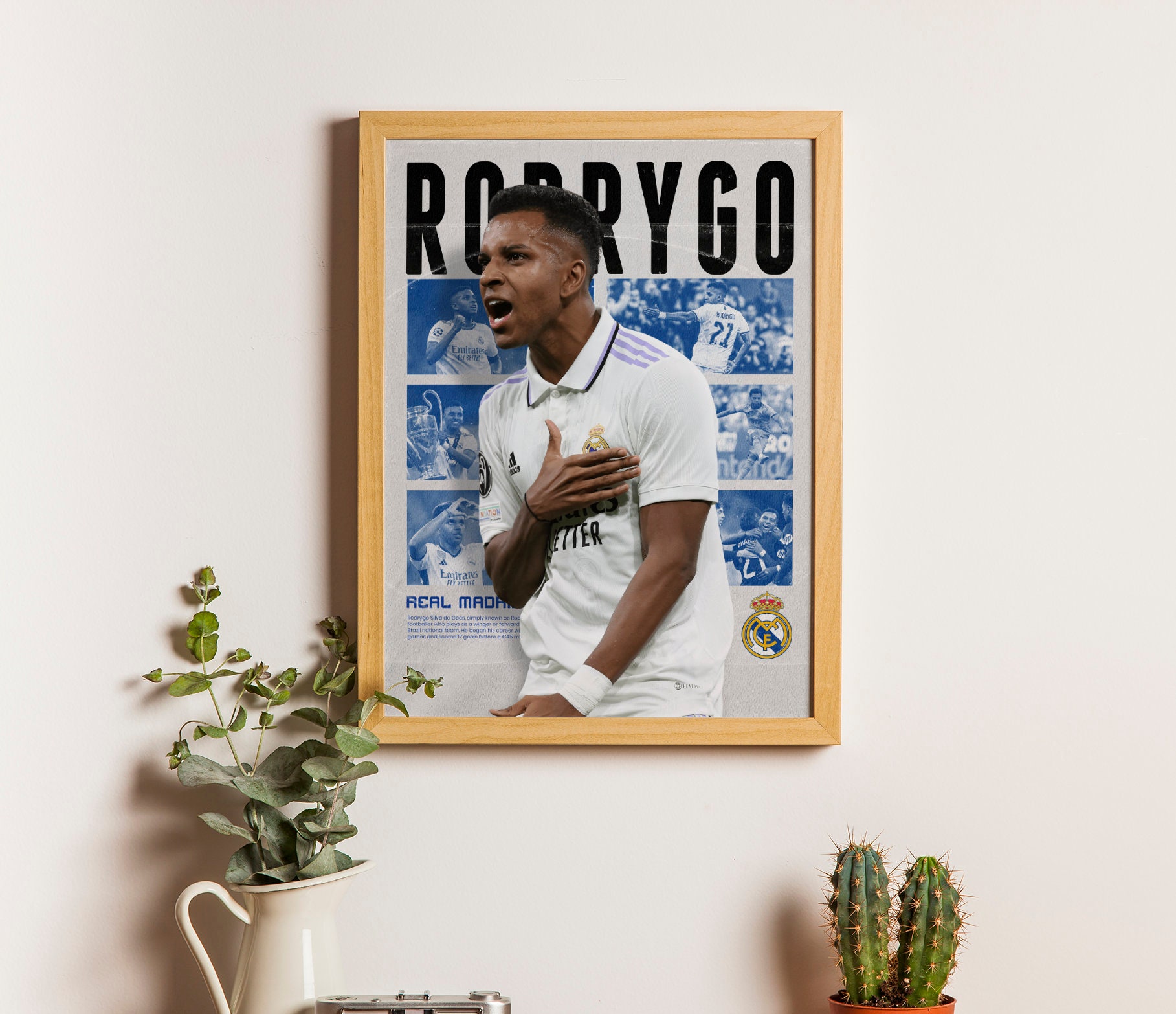 Rodrygo Real Madrid, Printable A3 Sport Wall Art, Gift for Boy, Poster ...