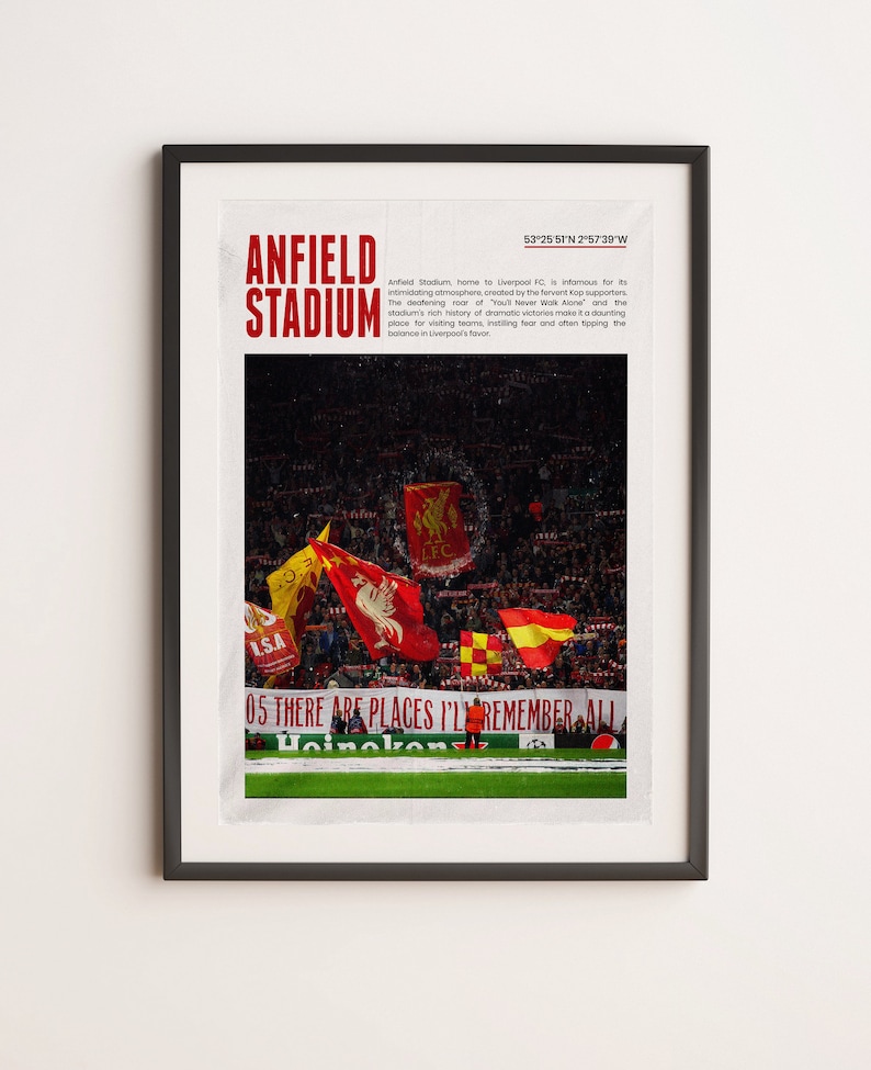 Anfield Liverpool, Printable A3 Sport Wall Art, Gift for Boy, Poster A3 ...