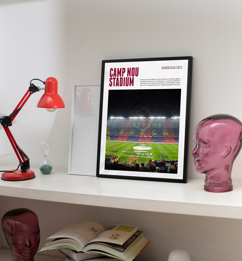 Camp Nou Barcelona Poster, Printable A3 Sport Wall Art, Gift for Boy ...