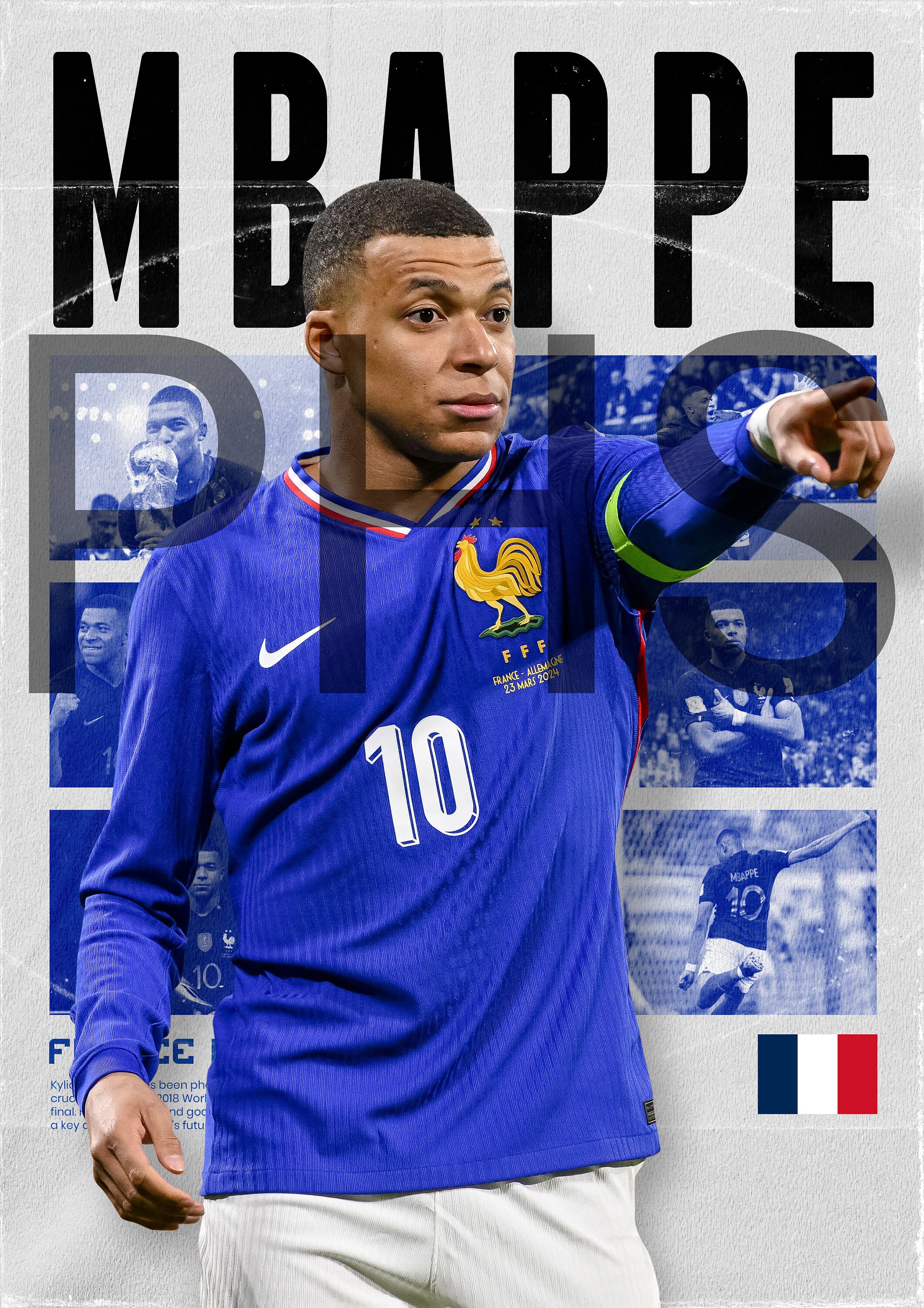 Kylian Mbappe France Euro 2024, Printable A3 Sport Wall Art, Gift for ...