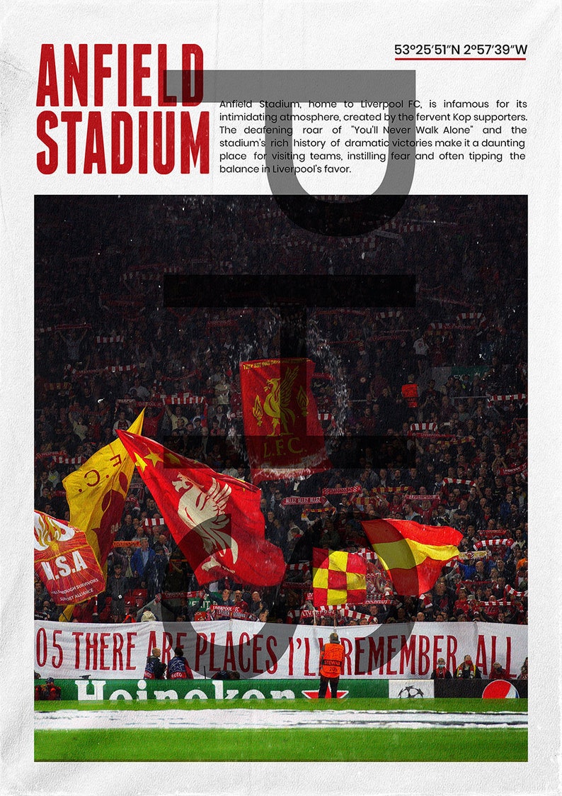 Anfield Liverpool, Printable A3 Sport Wall Art, Gift for Boy, Poster A3 ...