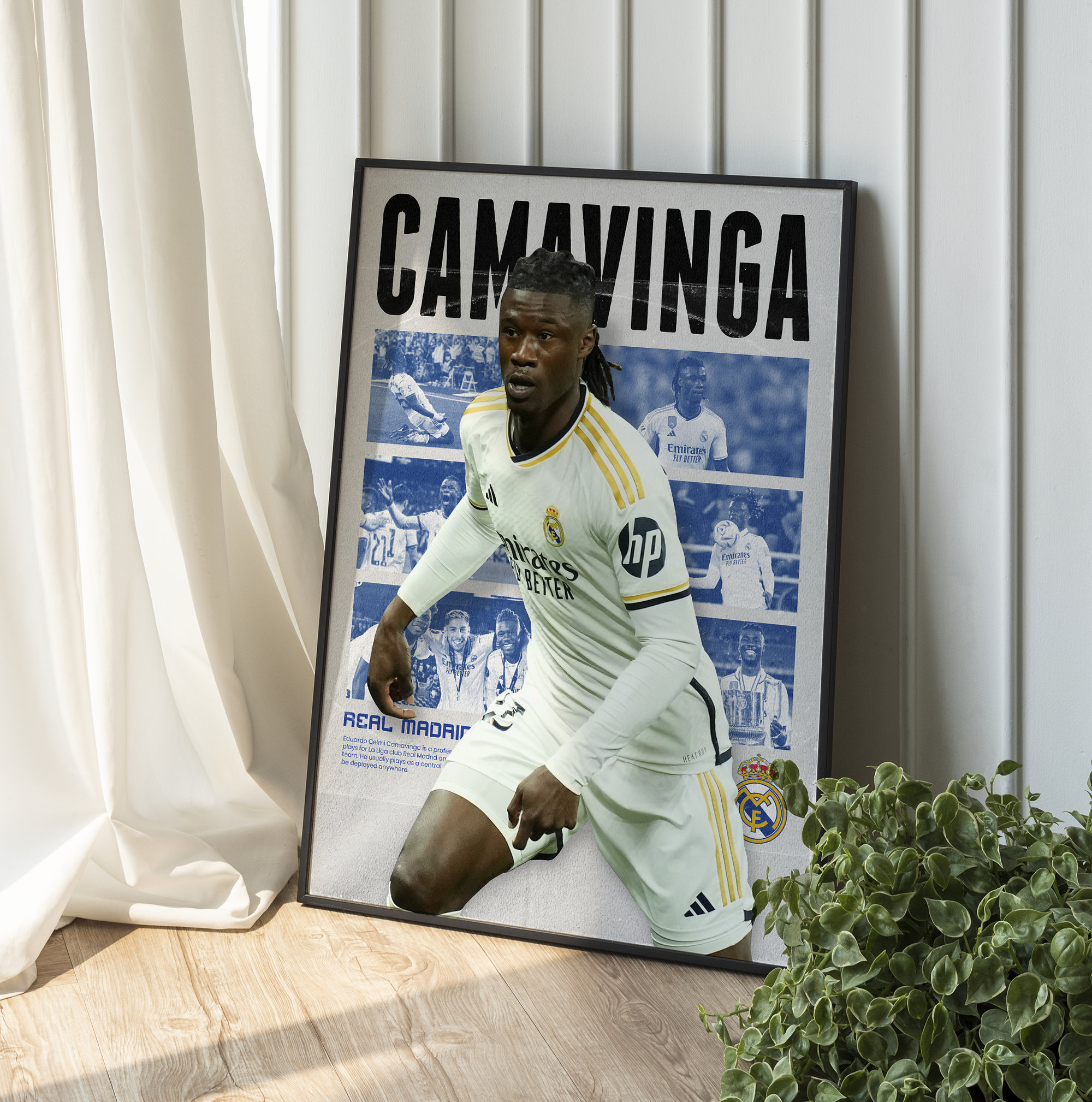 Eduardo Camavinga Real Madrid, Printable A3 Sport Wall Art, Gift for ...
