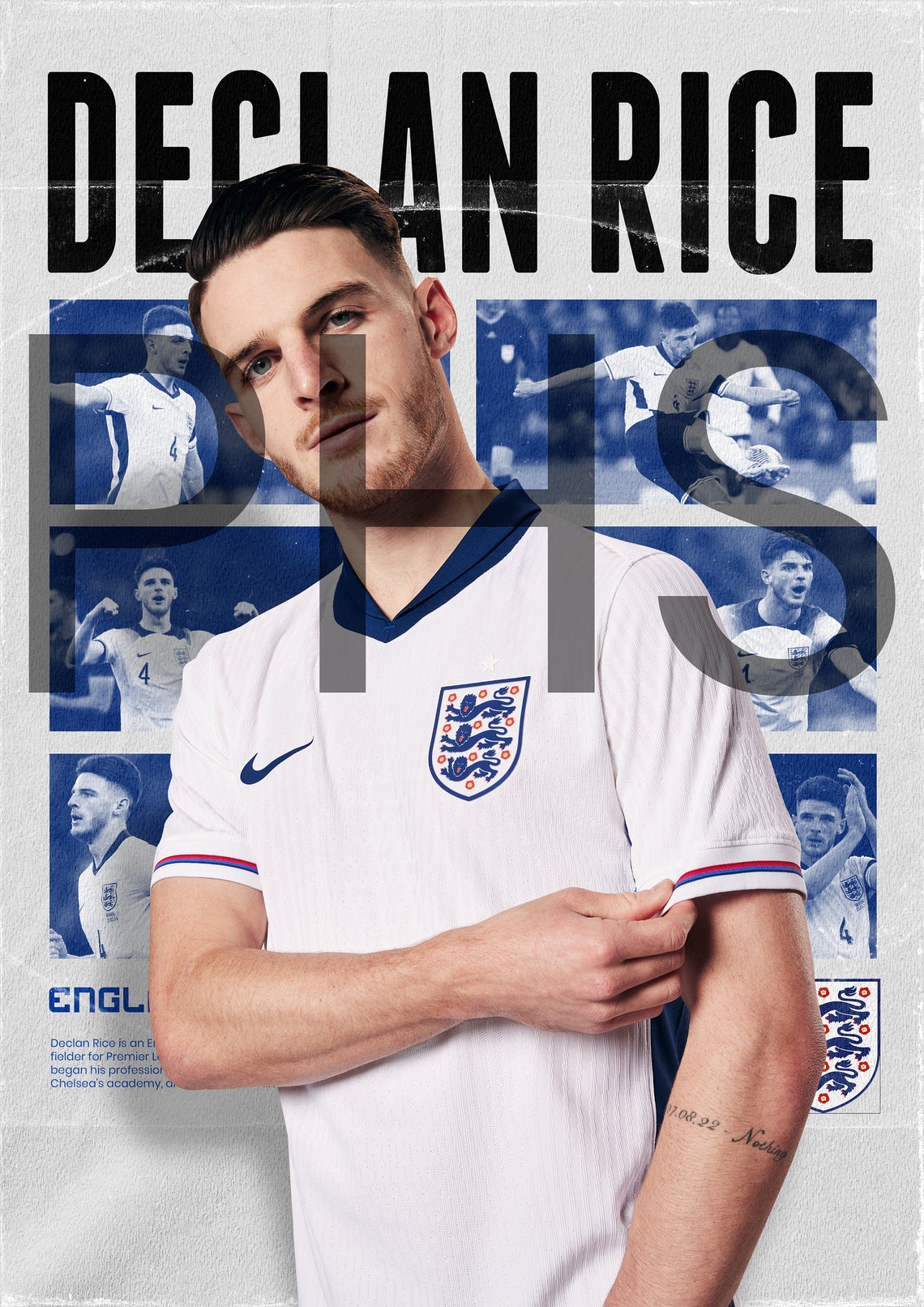 Declan Rice England Euro 2024, Printable A3 Sport Wall Art, Gift for ...