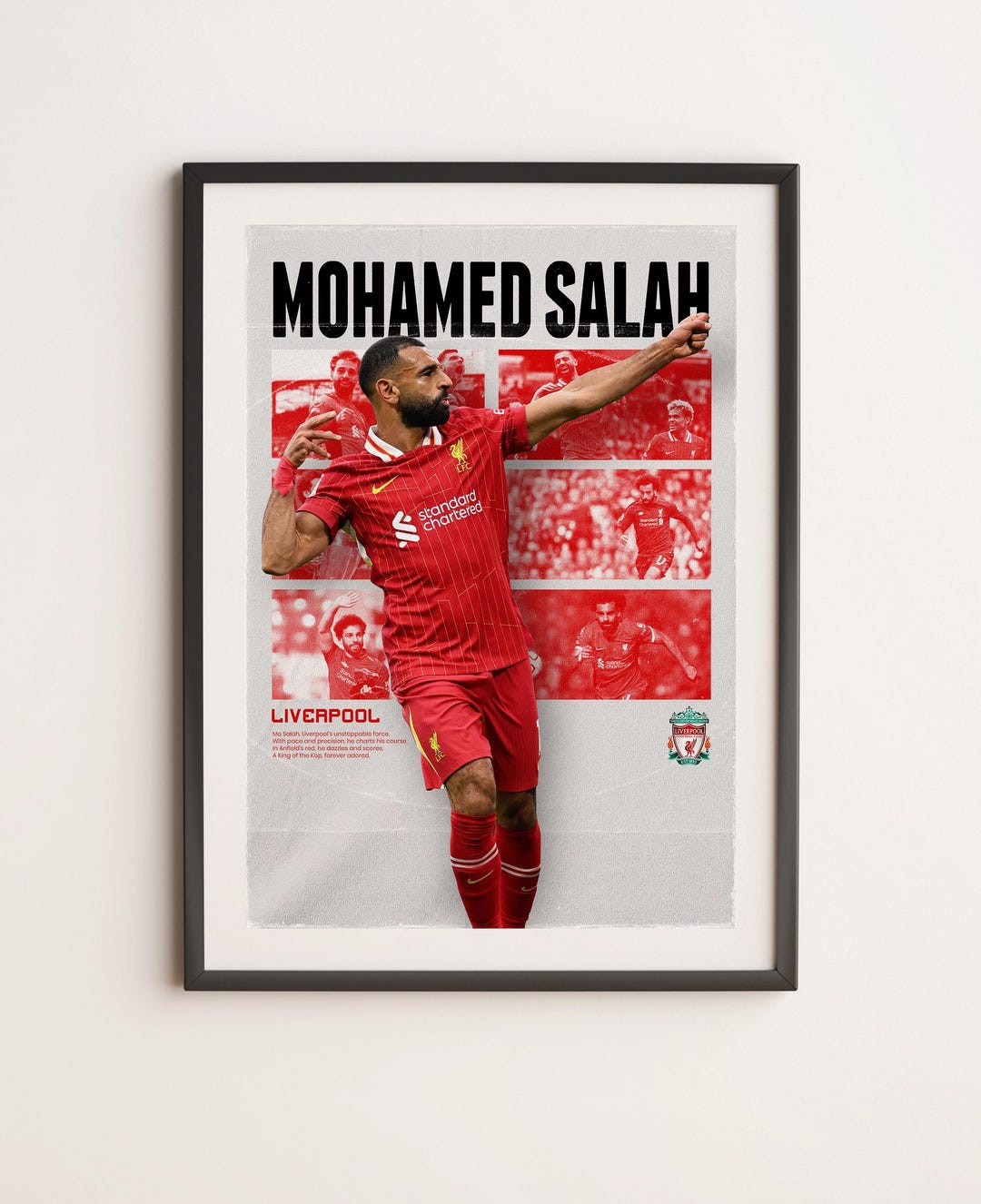 Mohamed Salah Liverpool, Printable A3 Sport Wall Art, Gift for Boy ...