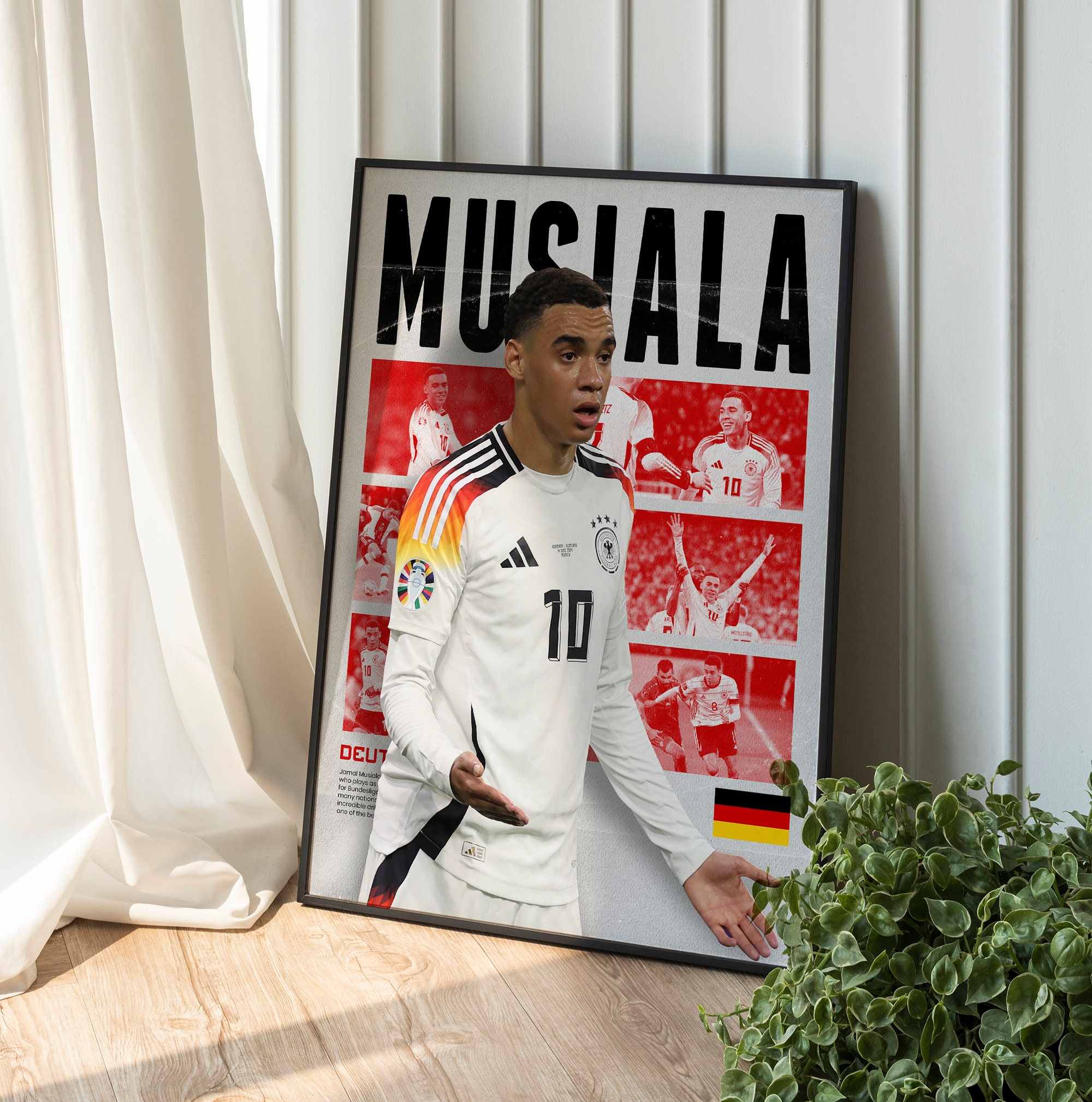 Jamal Musiala Germany Euro 2024, Printable A3 Sport Wall Art, Gift for ...