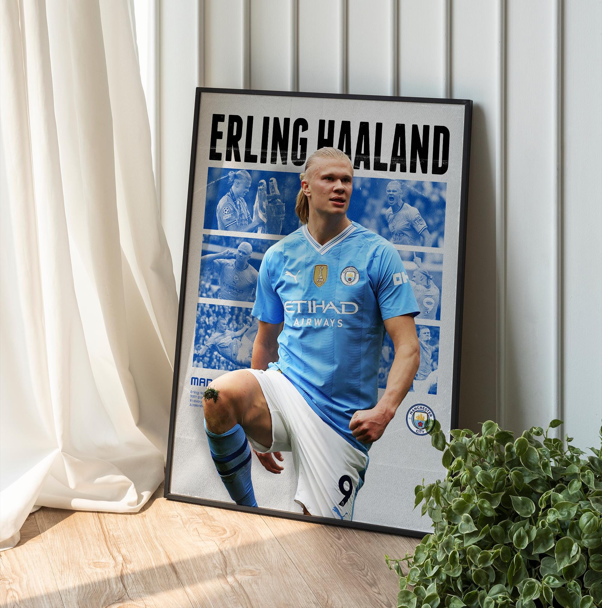Erling Haaland Poster, Manchester City Poster, Soccer Gifts, Sports ...