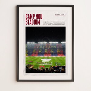 Camp Nou Barcelona Poster, Printable A3 Sport Wall Art, Gift for Boy ...