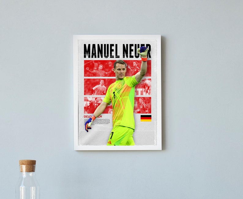 Manuel Neuer Germany Euro 2024, Printable A3 Sport Wall Art, Gift for ...