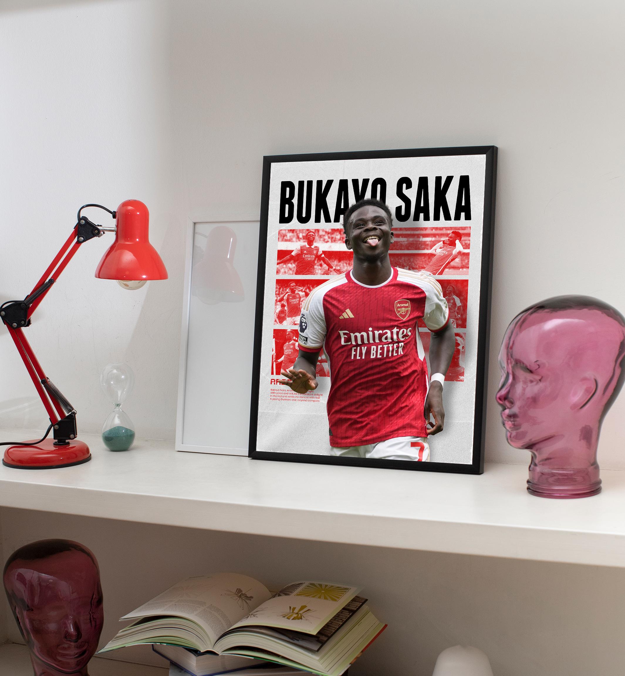 Bukayo Saka Arsenal , Printable A3 Sport Wall Art, Gift for Boy, Poster ...