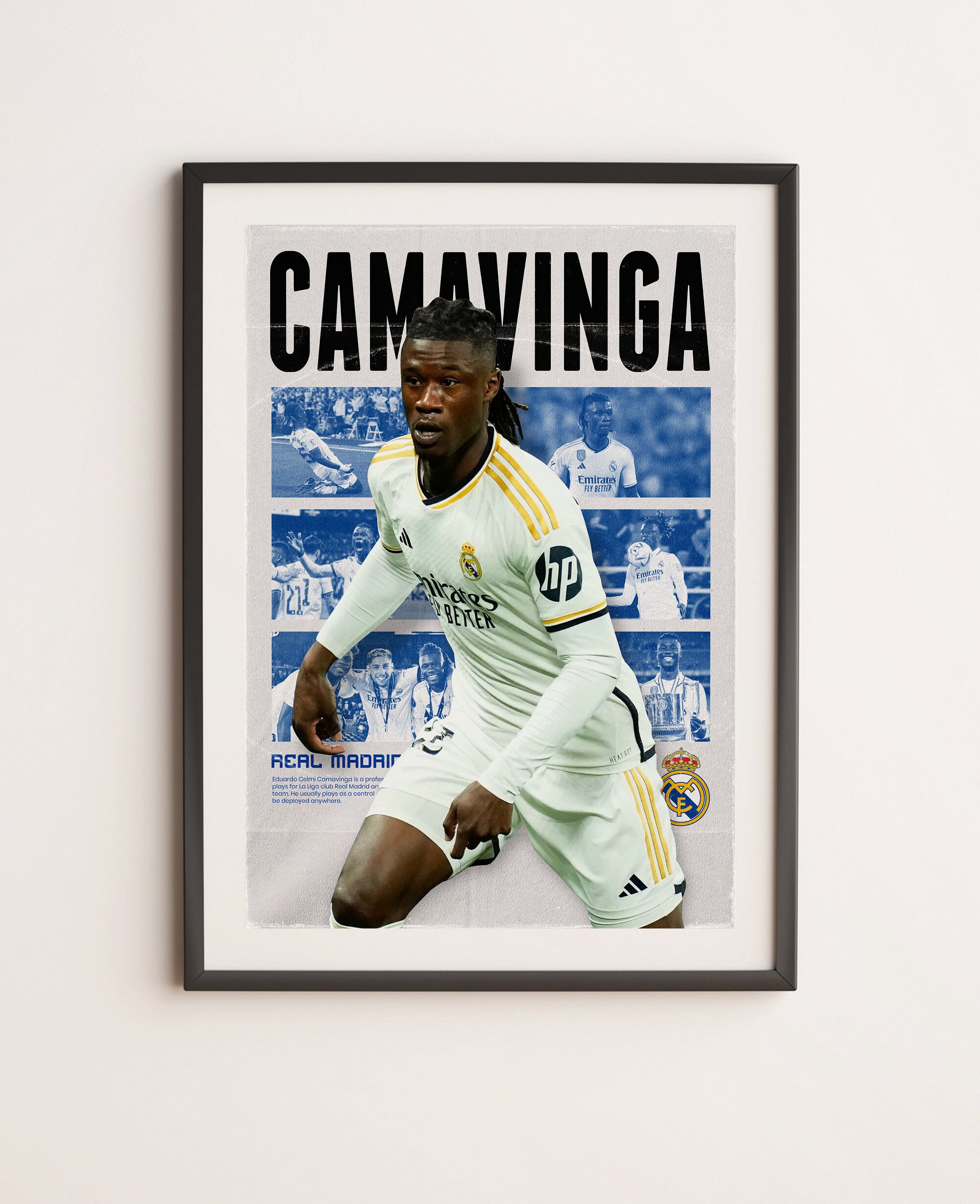 Eduardo Camavinga Real Madrid, Printable A3 Sport Wall Art, Gift for ...