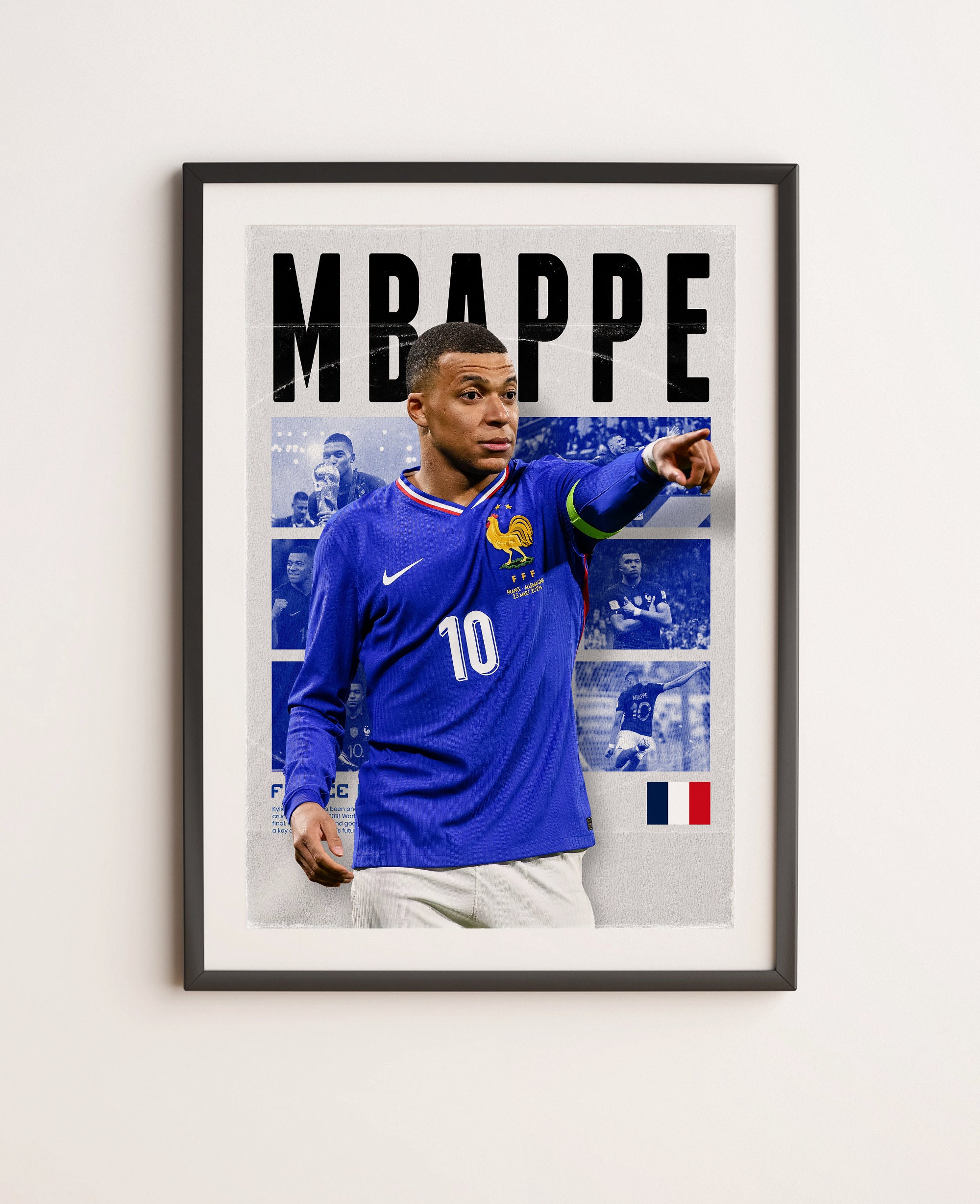 Kylian Mbappe France Euro 2024, Printable A3 Sport Wall Art, Gift for ...