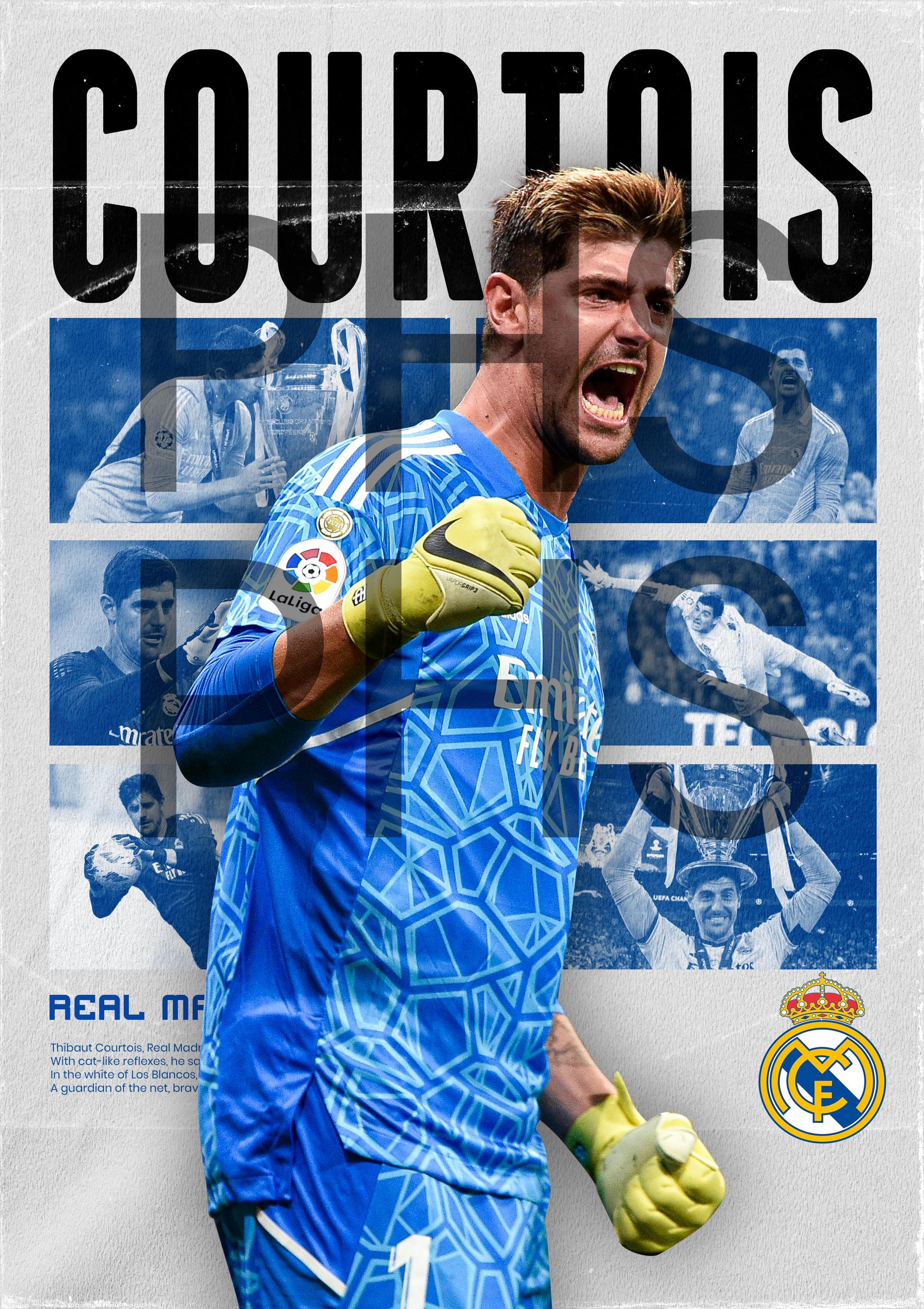 Thibaut Courtois Real Madrid, Printable A3 Sport Wall Art, Gift for Boy ...