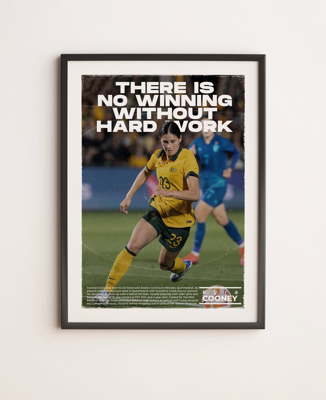 Kyra Cooney, Woman Football, Printable A3 Soccer Wall Art, Gift for Boy ...