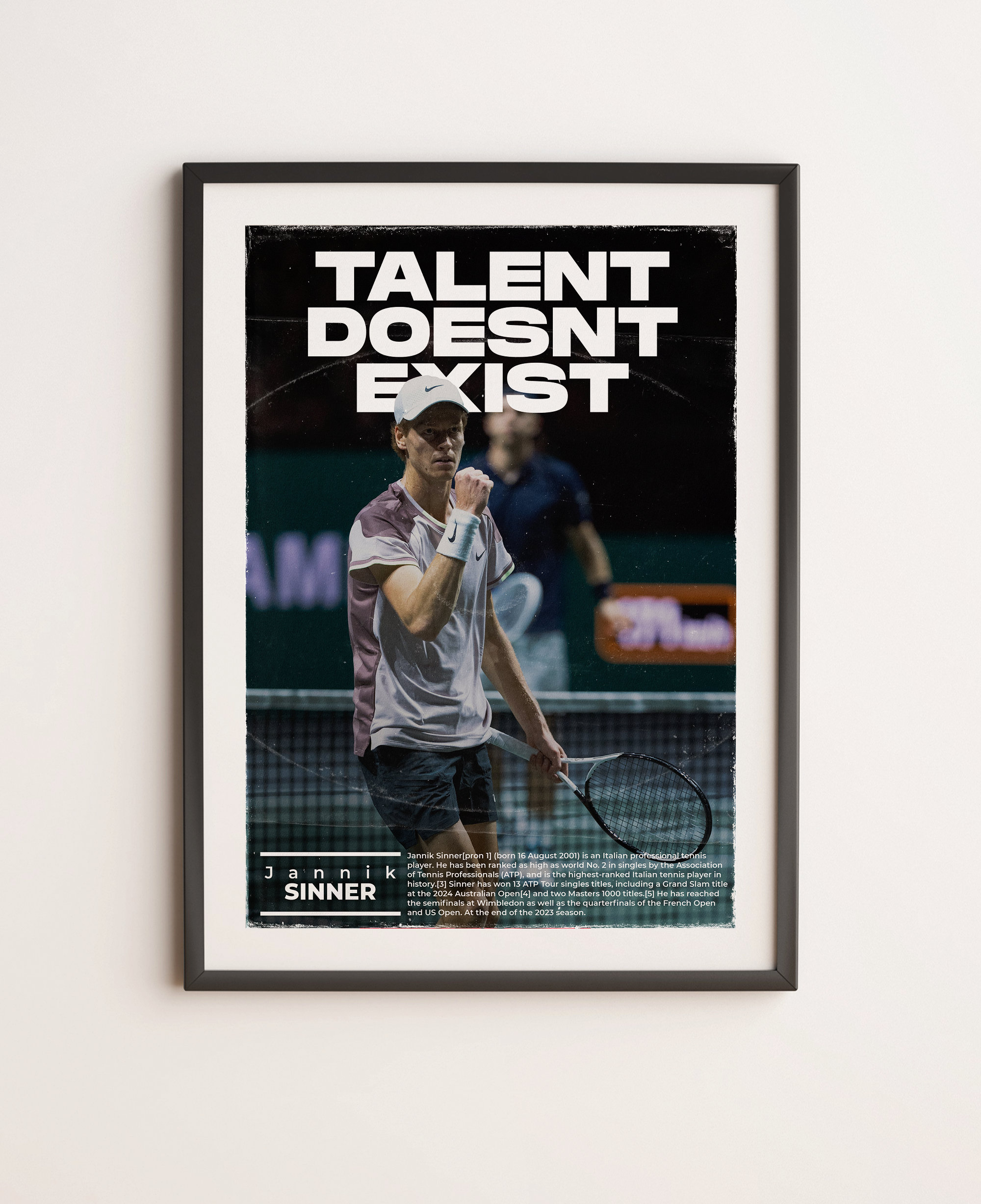 Jannik Sinner, Jannik Sinner Poster, Tennis Wall Art, Sport Wall Art ...