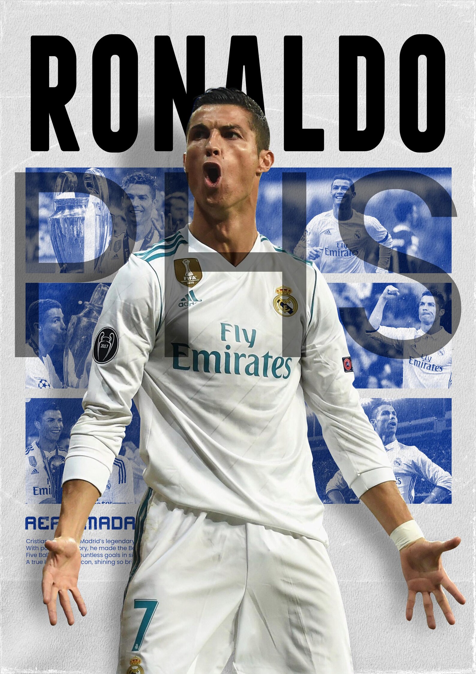 Cristiano Ronaldo Real Madrid, Printable A3 Sport Wall Art, Gift Boy ...