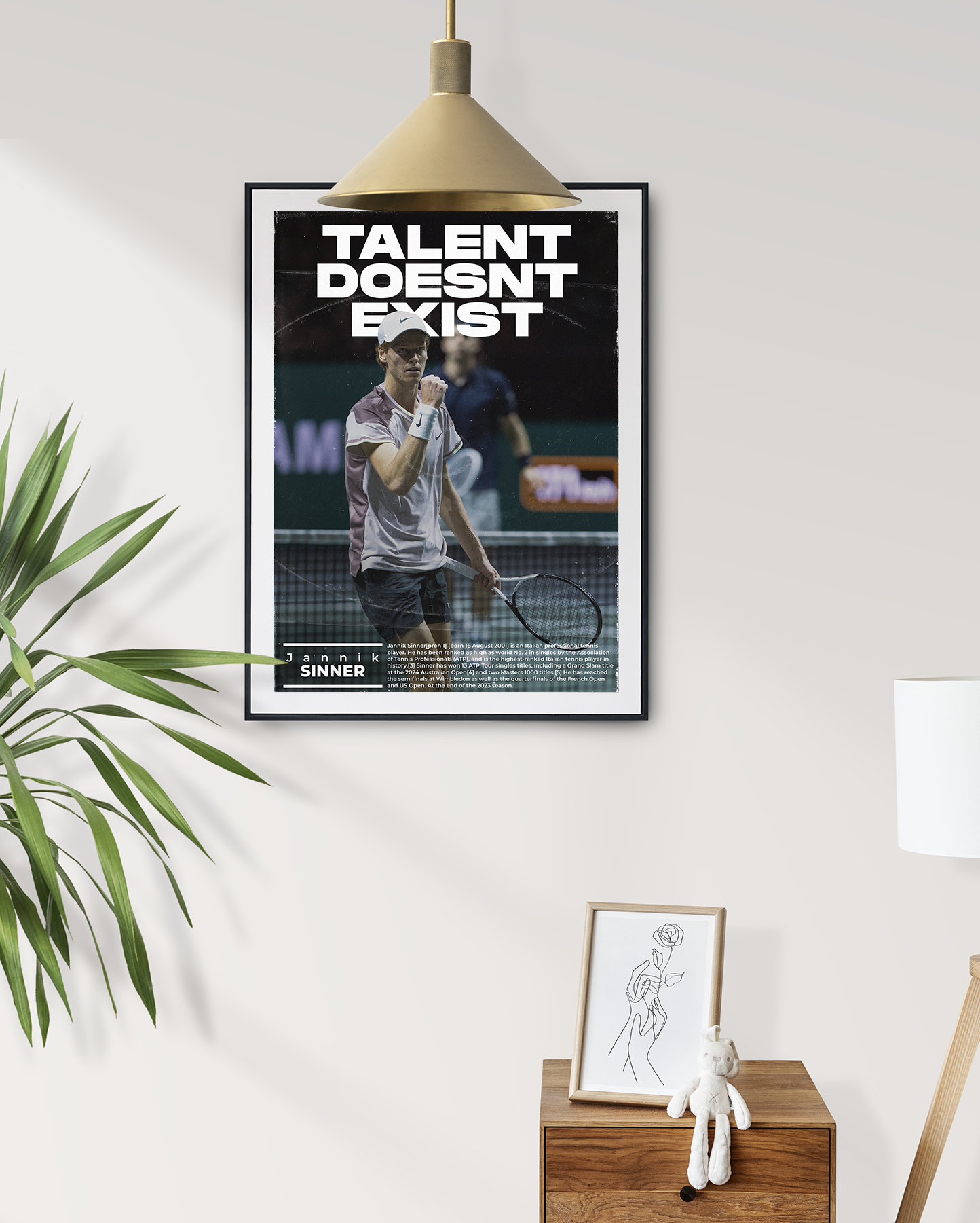 Jannik Sinner, Jannik Sinner Poster, Tennis Wall Art, Sport Wall Art ...