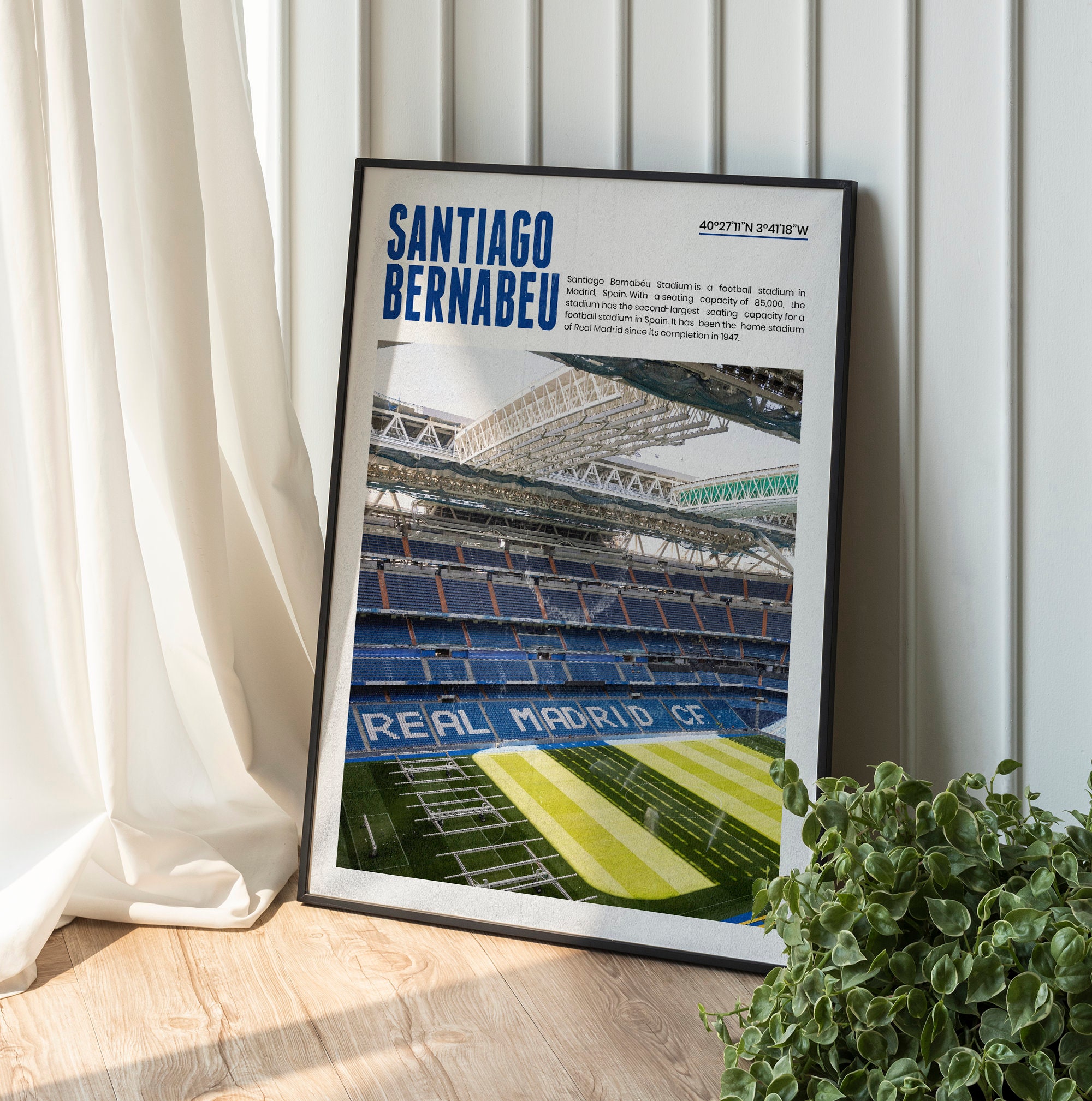 Santiago Bernabeu Real Madrid, Printable A3 Sport Wall Art, Gift for ...