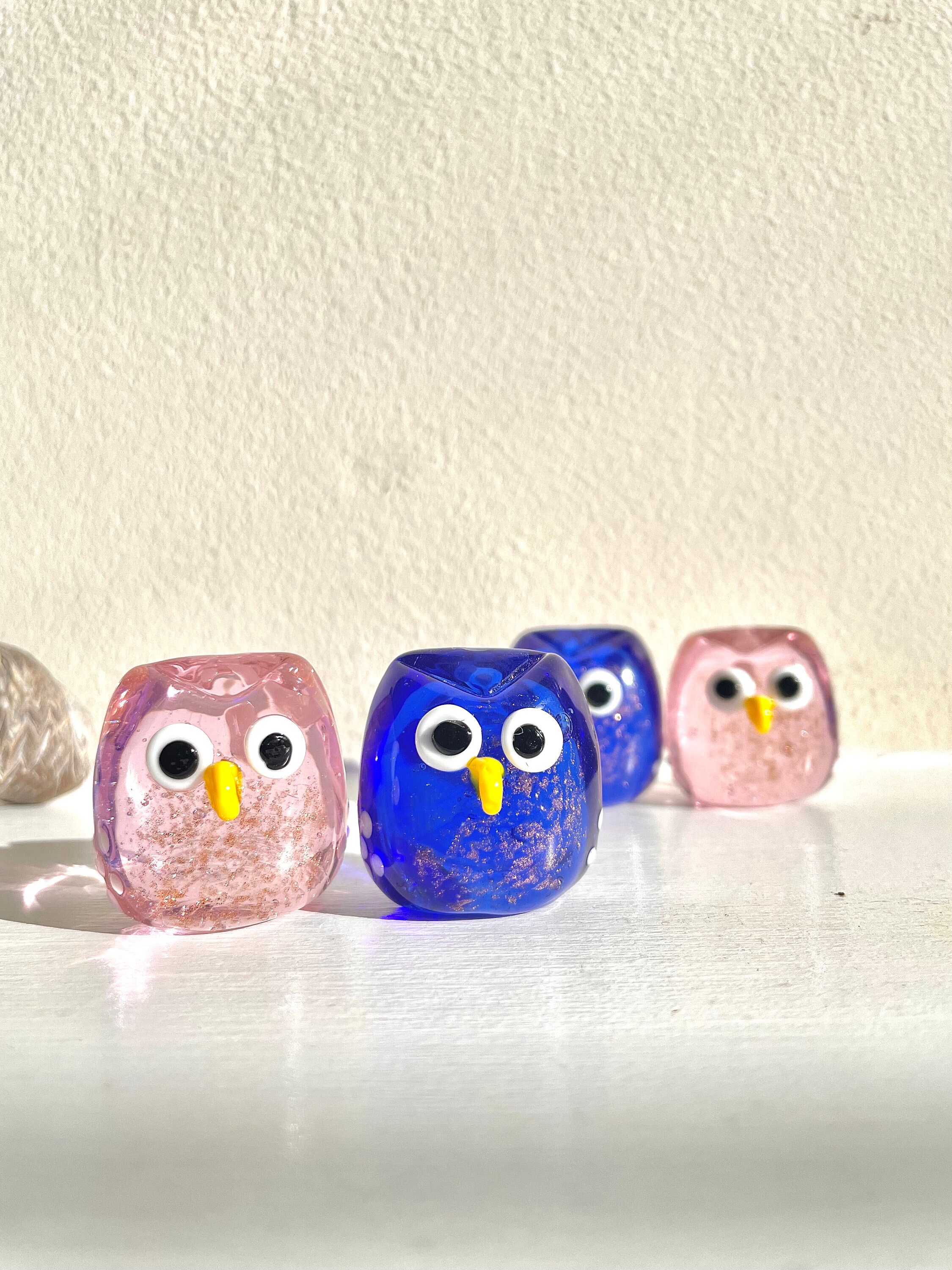 Handmade Glass Owl Miniature Owl Gift Pocket Hug Owl Micro - Etsy