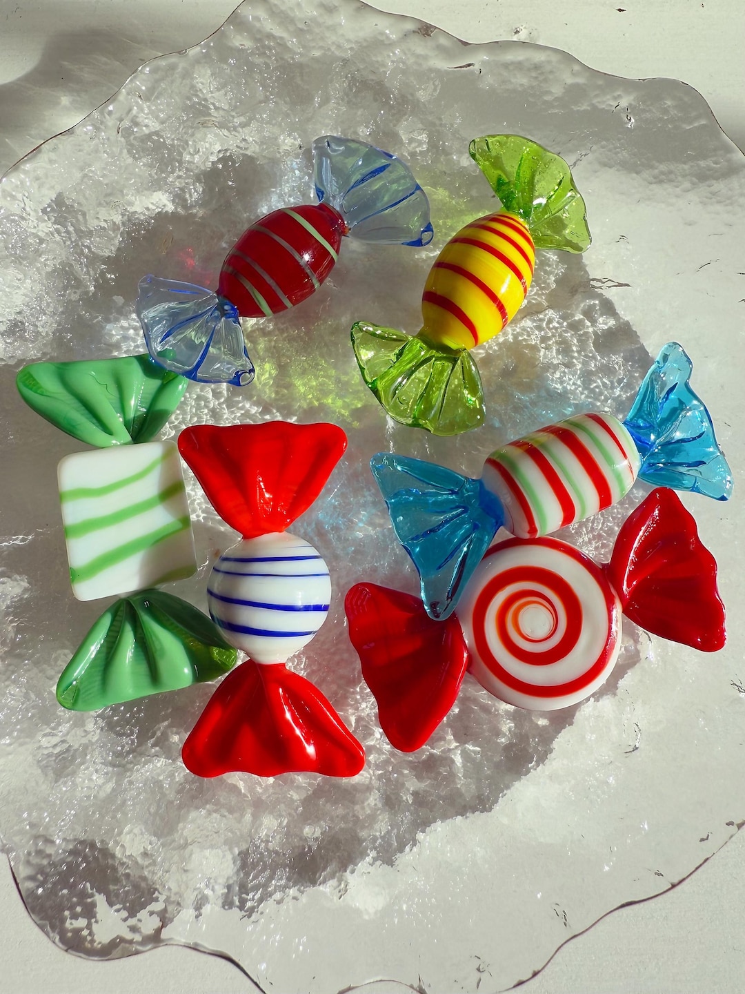 Handmade Glass Candy 6pc Set Glass Candy Figurine | Mini Glass Candy ...