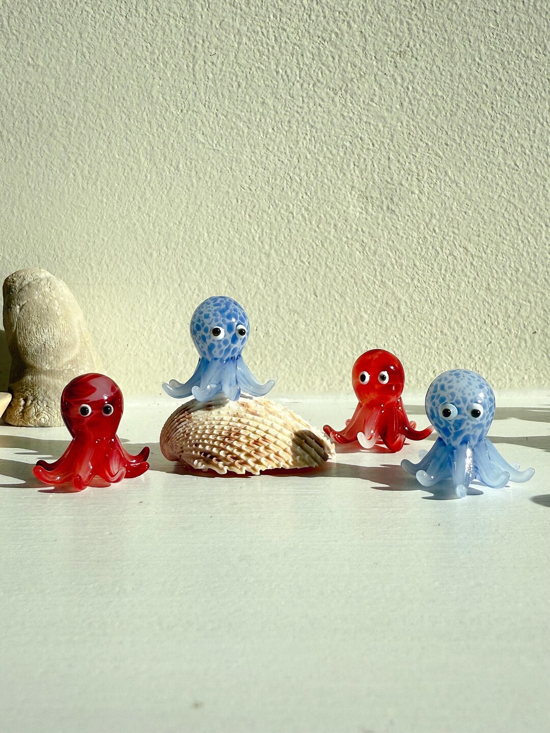 Blown Glass Octopus Figurine | Mini Glass Octopus L Glass Octopus ...