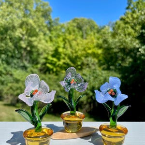 Glass Flower Glass Plants, Fused Glass Stained Glass Flower , Glass ...