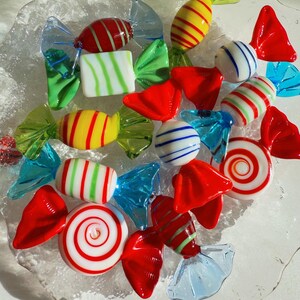 Handmade Glass Candy 6pc Set Glass Candy Figurine | Mini Glass Candy ...