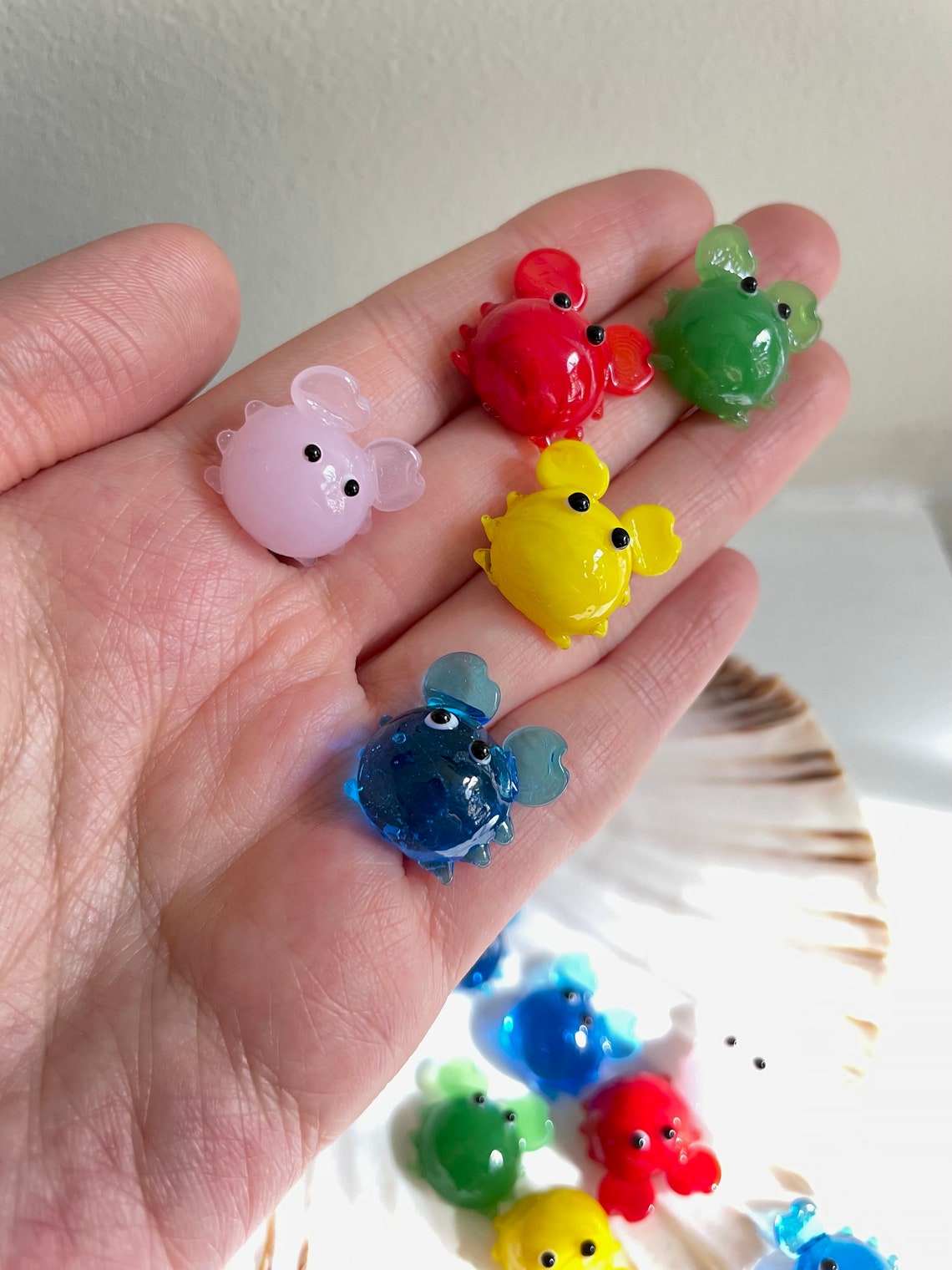 Blown Glass Crab Figurine Mini Glass Crabl Glass Crab Sculpture Baby ...