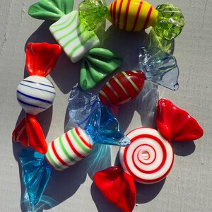 Handmade Glass Candy 6pc Set Glass Candy Figurine | Mini Glass Candy ...