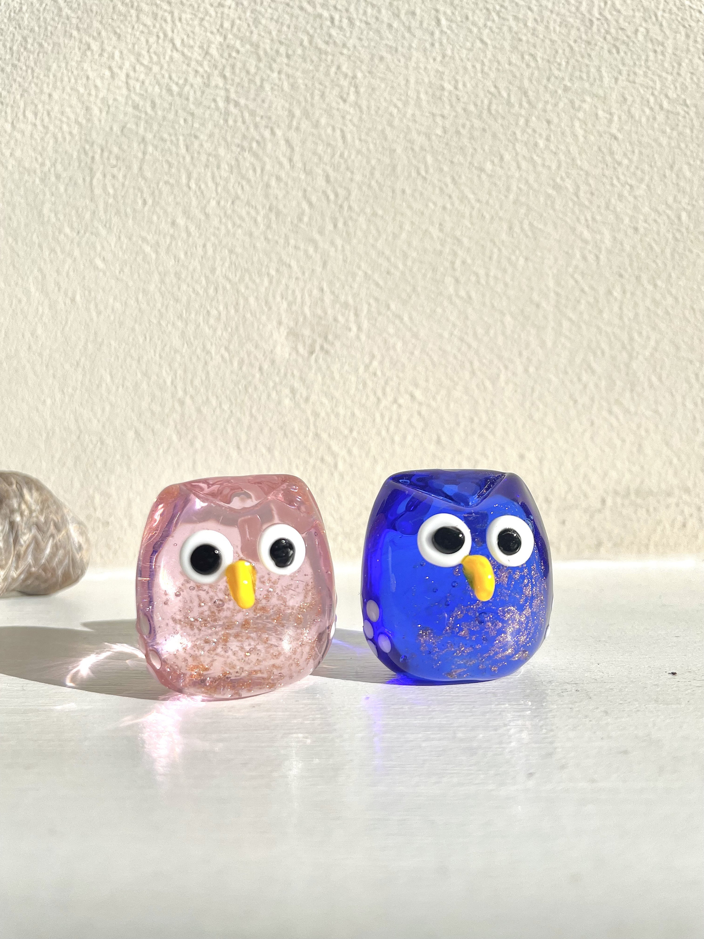 Handmade Glass Owl Miniature Owl Gift Pocket Hug Owl Micro - Etsy