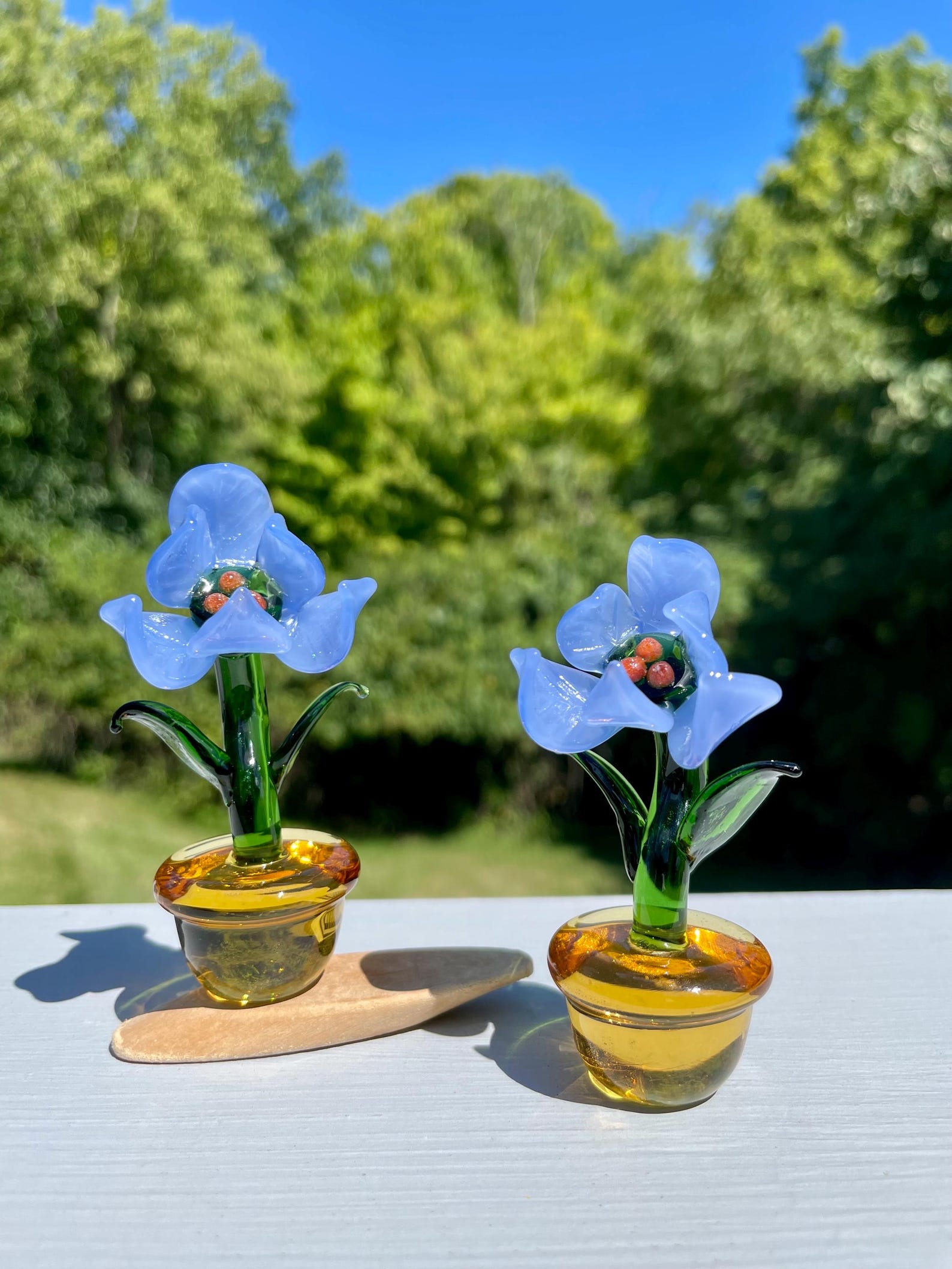 Glass Flower Glass Plants, Fused Glass Stained Glass Flower , Glass ...