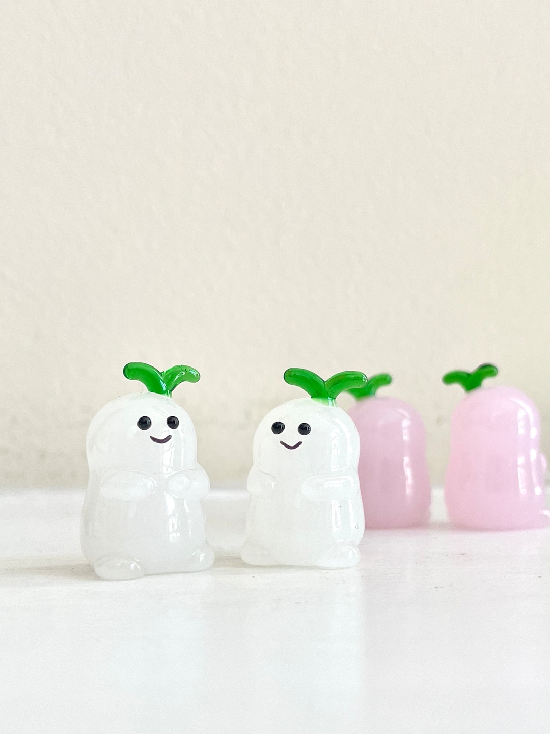 Handmade Glass Bean Sprouts, Glass Garden Decorations, Art Glass, Mini ...