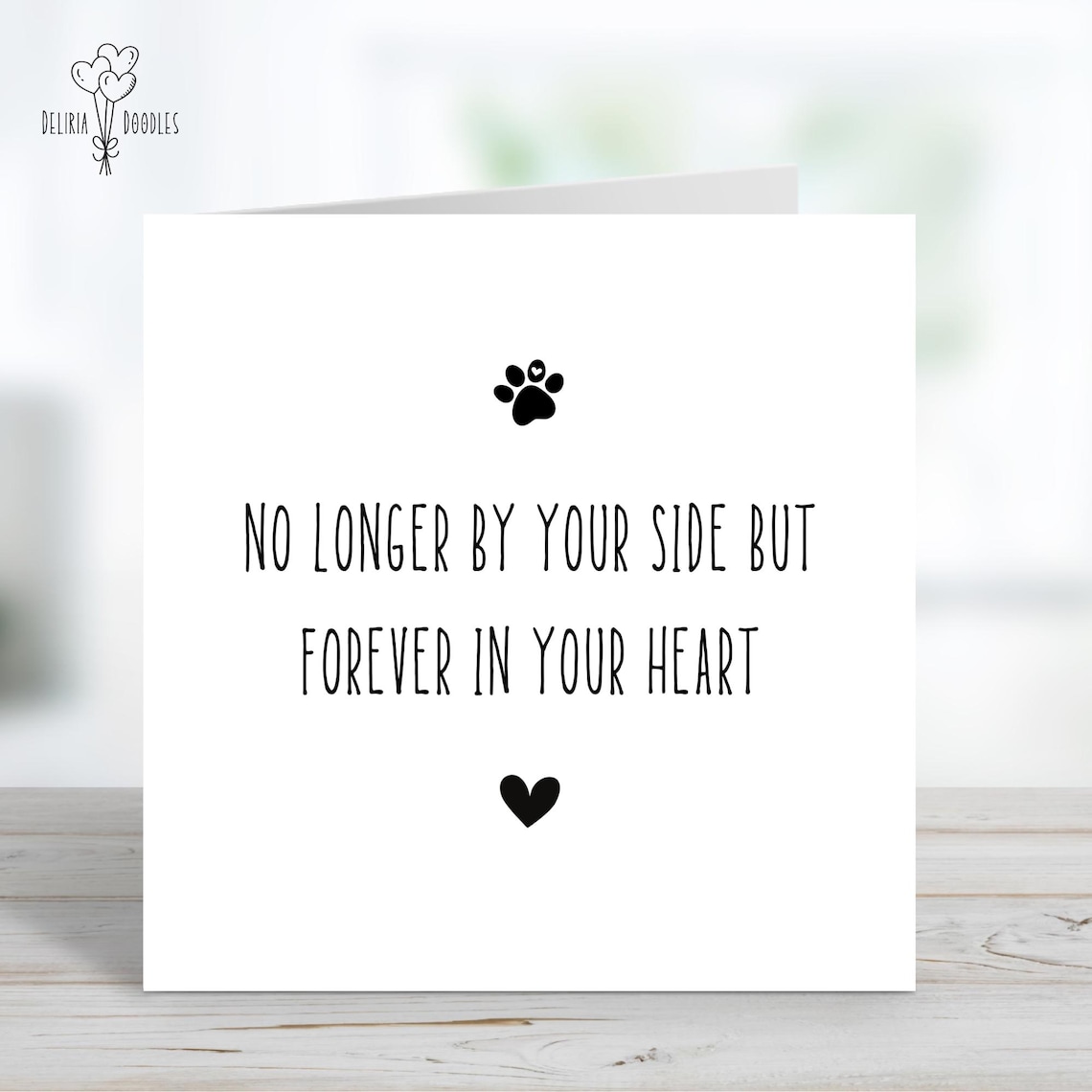 Pet Loss Condolence Card Pet Bereavement Card Pet Sympathy Card ...
