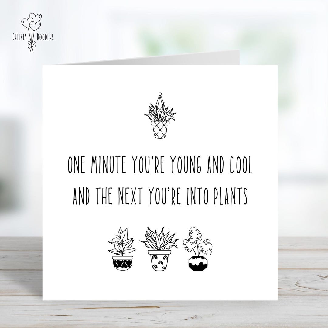 Plant Lover Birthday Card - Birthday Card for Plant Lover - Plant ...