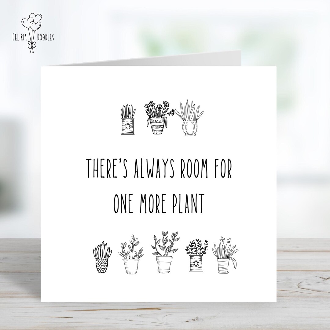 Plant Lover Birthday Card Birthday Card for Plant Lover Plant Themed ...