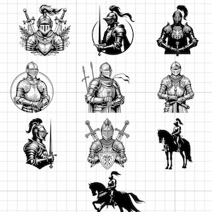 18 Knight Svg Bundle, Knight Svg, Medieval Knight Cut Files, Knight ...