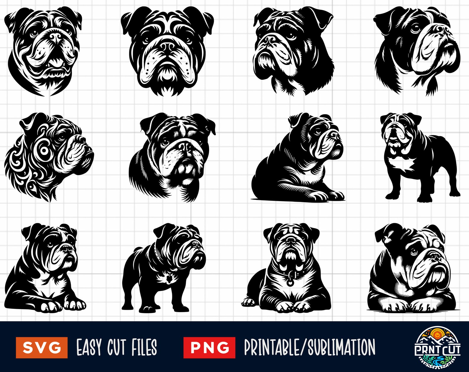 25 Bulldog SVG Bundle, Bulldog Svg, Bulldog Png, Bulldog Dog Svg Png ...
