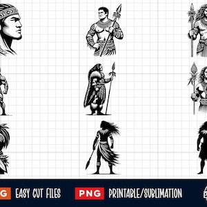 27 Native Samoan Warrior SVG PNG, Samoan Svg, Tongan Svg, Native ...