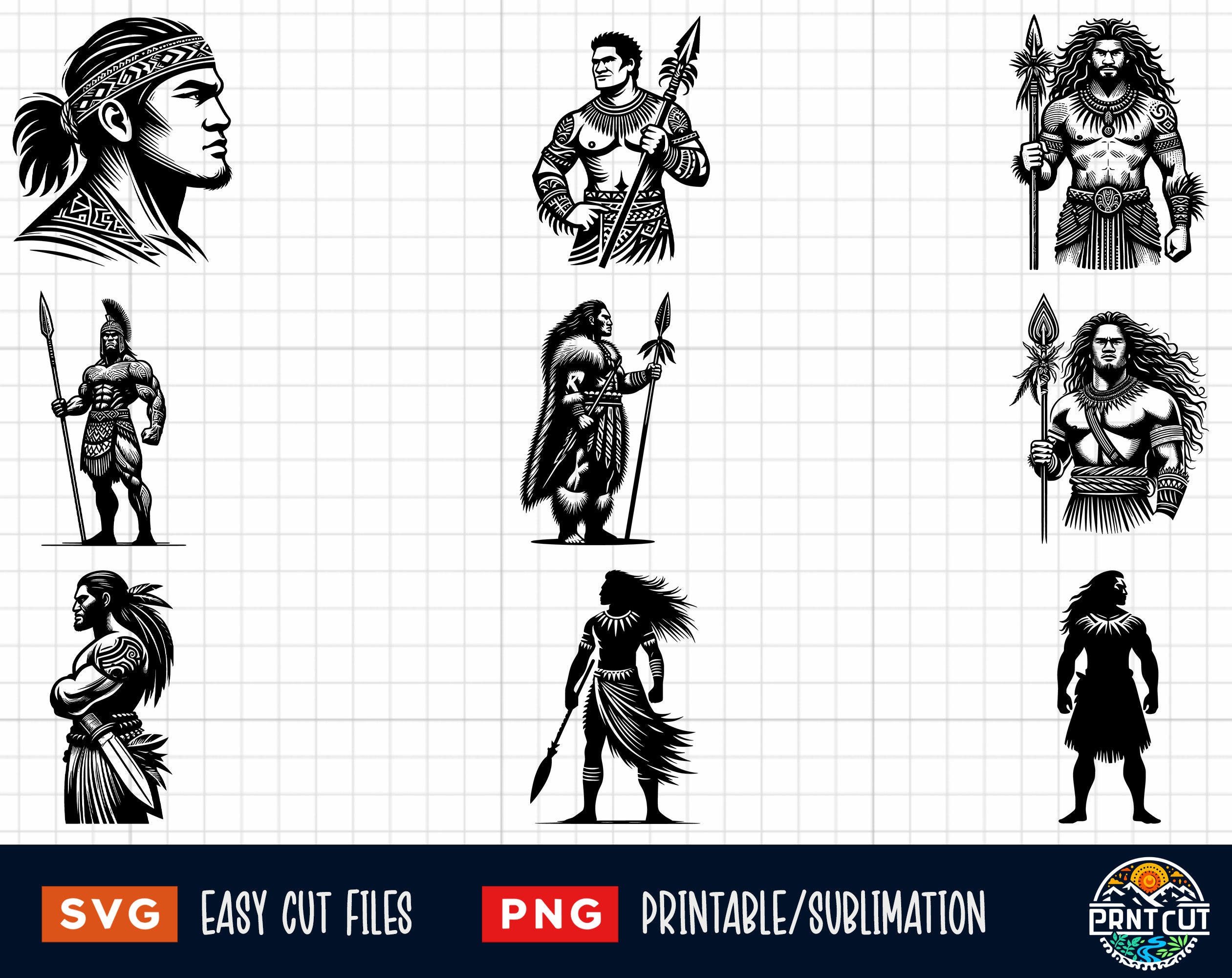27 Native Samoan Warrior SVG PNG, Samoan Svg, Tongan Svg, Native ...