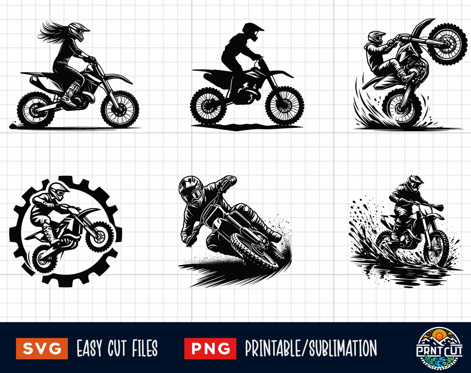Dirt Bike Scene SVG, Dirt Bike Svg Png, Motocross Scene Svg, Motocross Svg Png, Dirt Bike Cut ...