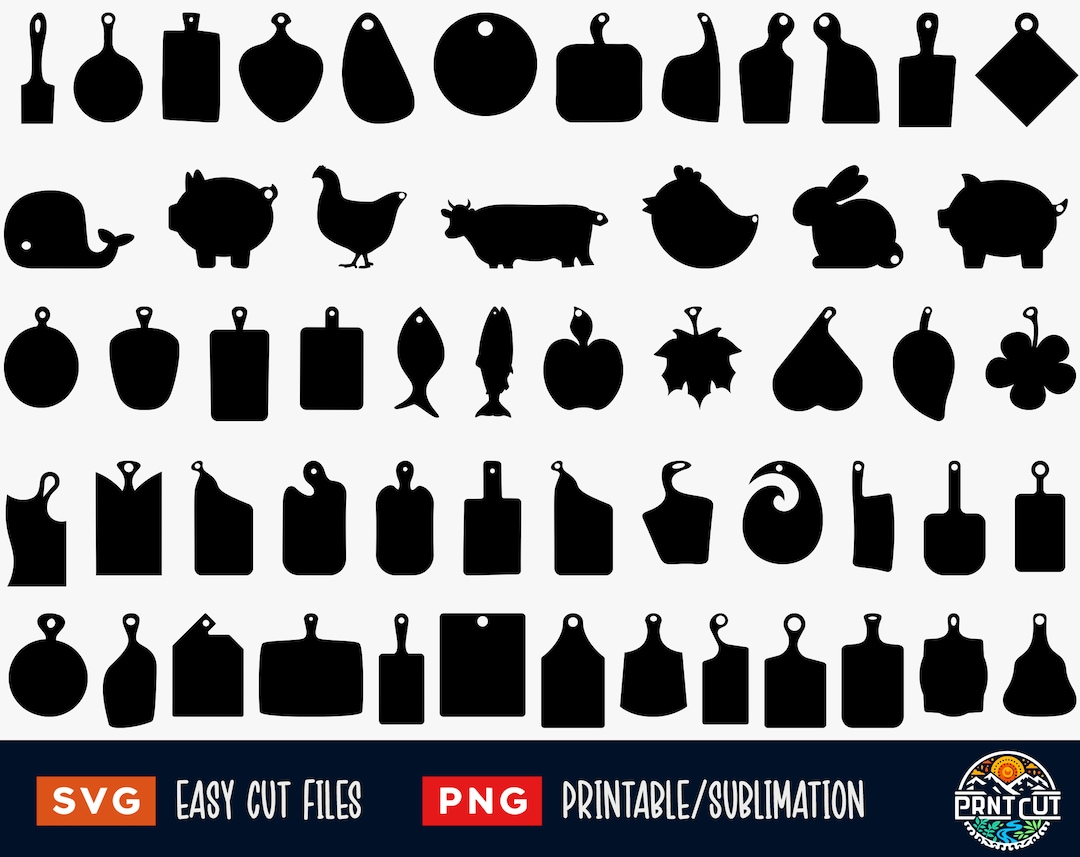 55 Charcuterie Board Bundle, Charcuterie Board Svg Png, Cutting Board Svg, Serving Board Svg ...