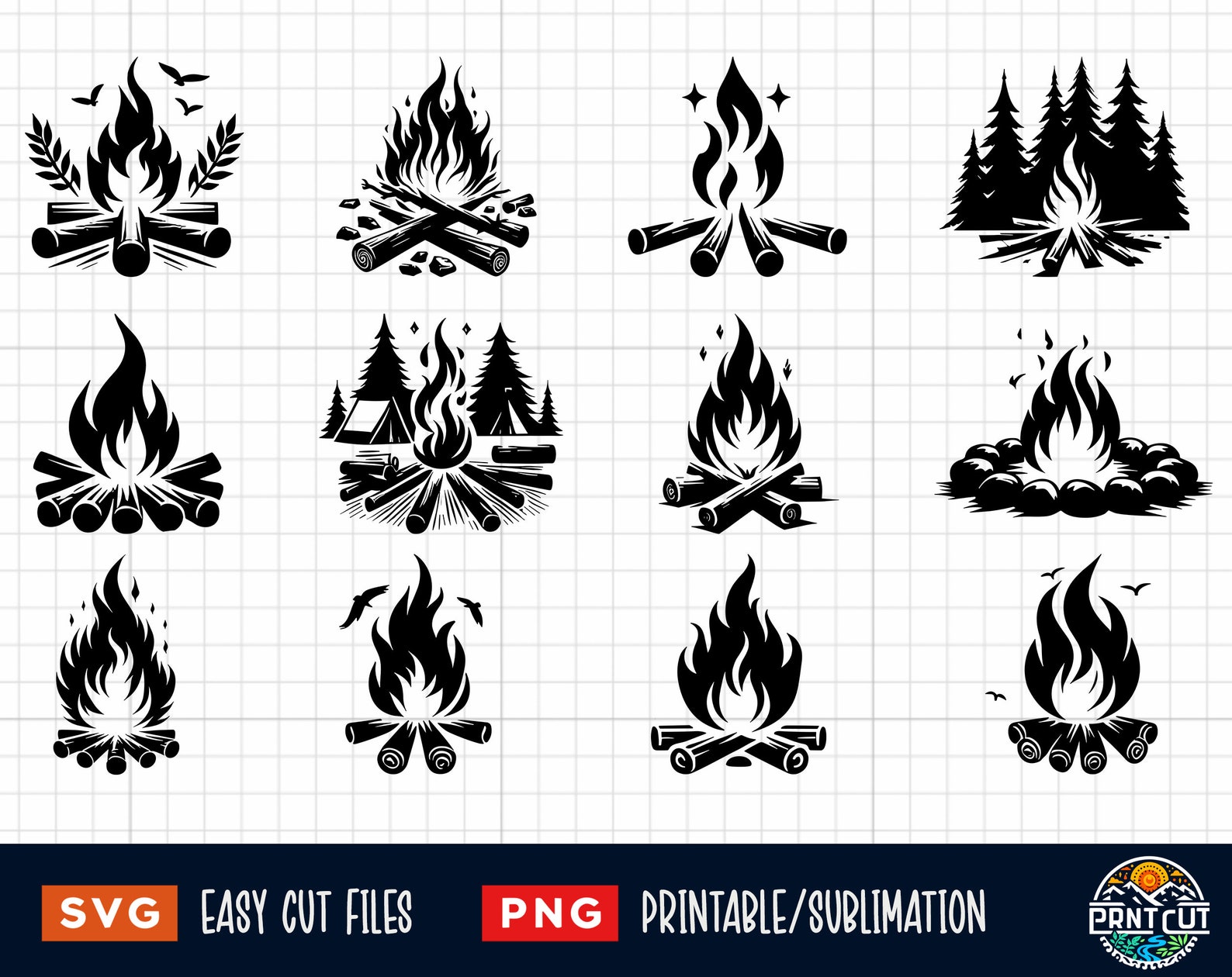 30 Campfire SVG Bundle, Campfire Svg, Campfire Png, Camp Fire Svg Png ...