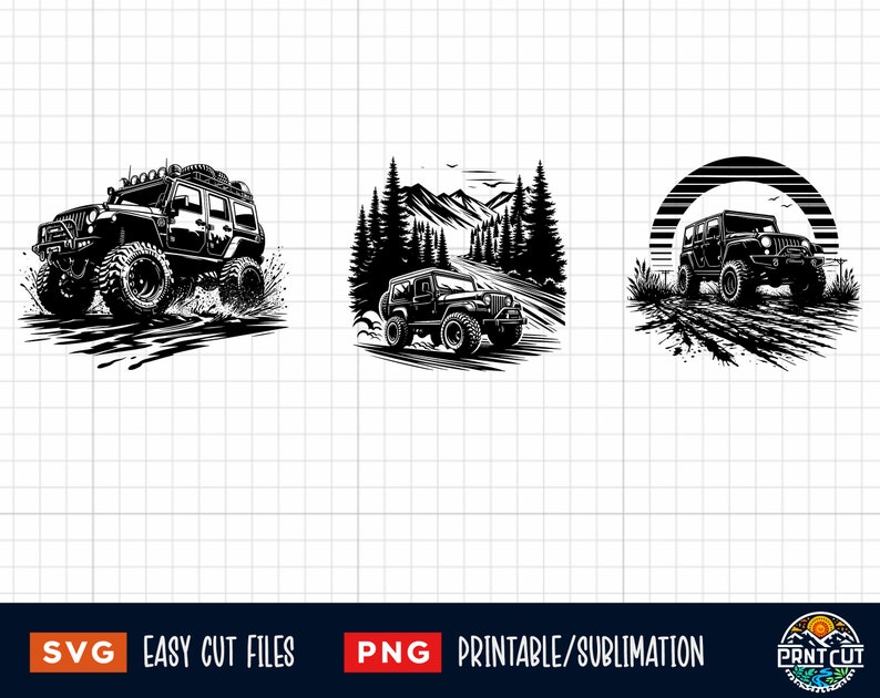 15 OFFROAD Svg Png, Offroad Vehicle Svg, Offroad Clipart Png, Adventure ...
