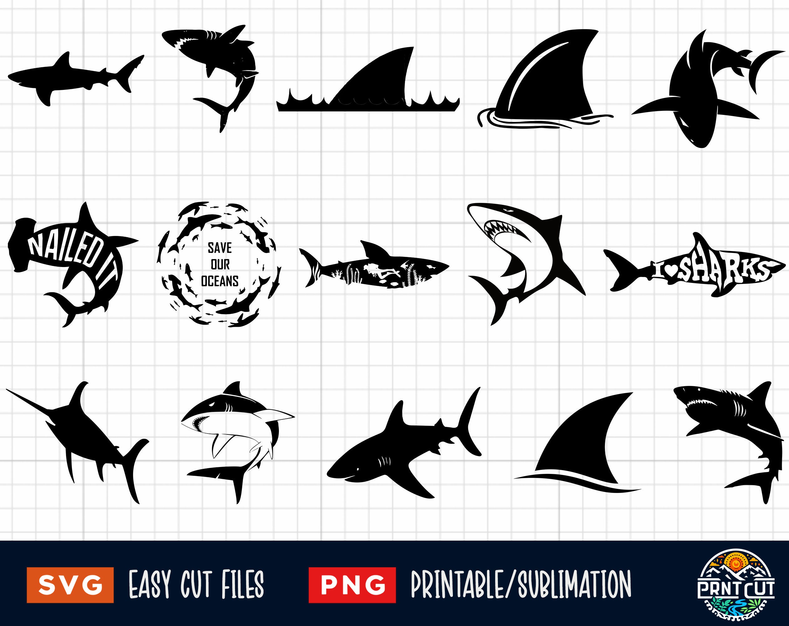 38 Shark SVG Bundle, Shark Svg, Shark Png, Sharks Svg Png, Shark Cut ...