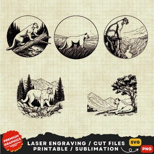 30 Puma SVG Bundle, Puma Svg, Panther Svg, Mountain Lion Svg, Cougar ...