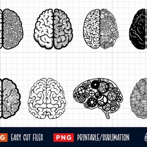 15 Brains Bundle, Brain Svg, Brain Png, Brains Svg Png, Brain Cut File ...