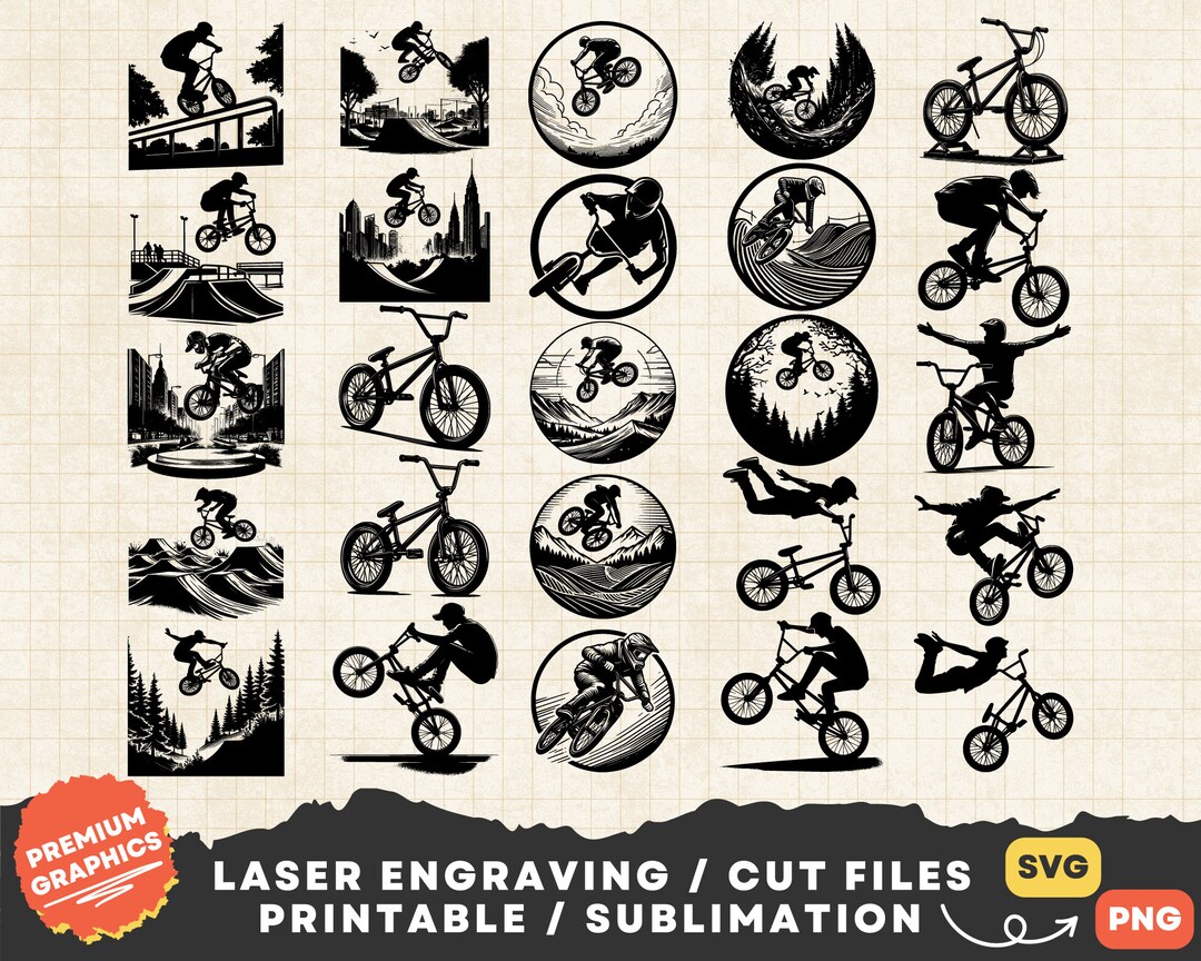 Bmx SVG Bundle, Bmx Svg, Bmx Ornament Svg, Bmx Clipart, Bmx Png, Bmx ...