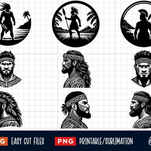 27 Native Samoan Warrior SVG PNG, Samoan Svg, Tongan Svg, Native ...