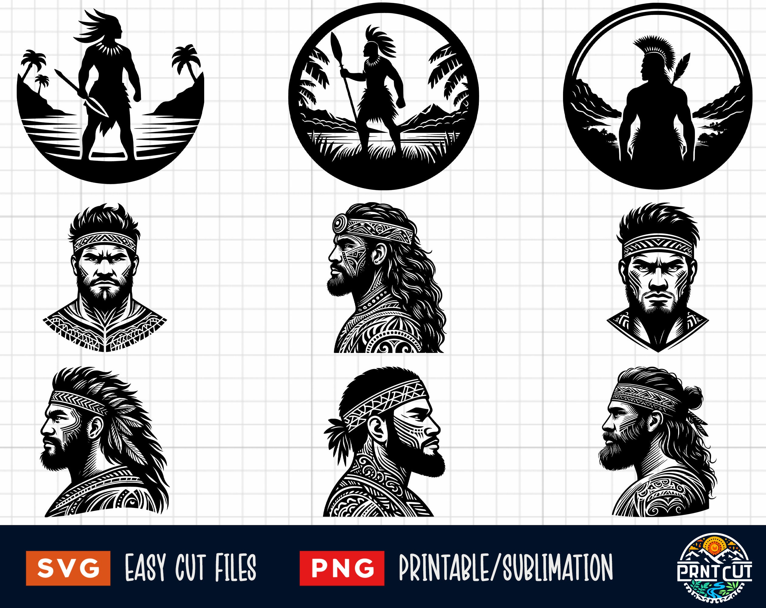 27 Native Samoan Warrior SVG PNG, Samoan Svg, Tongan Svg, Native ...